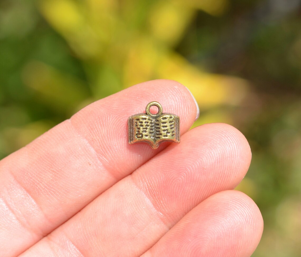 BULK 50 Open Book Bronze Tone Charms BC2907 | Etsy