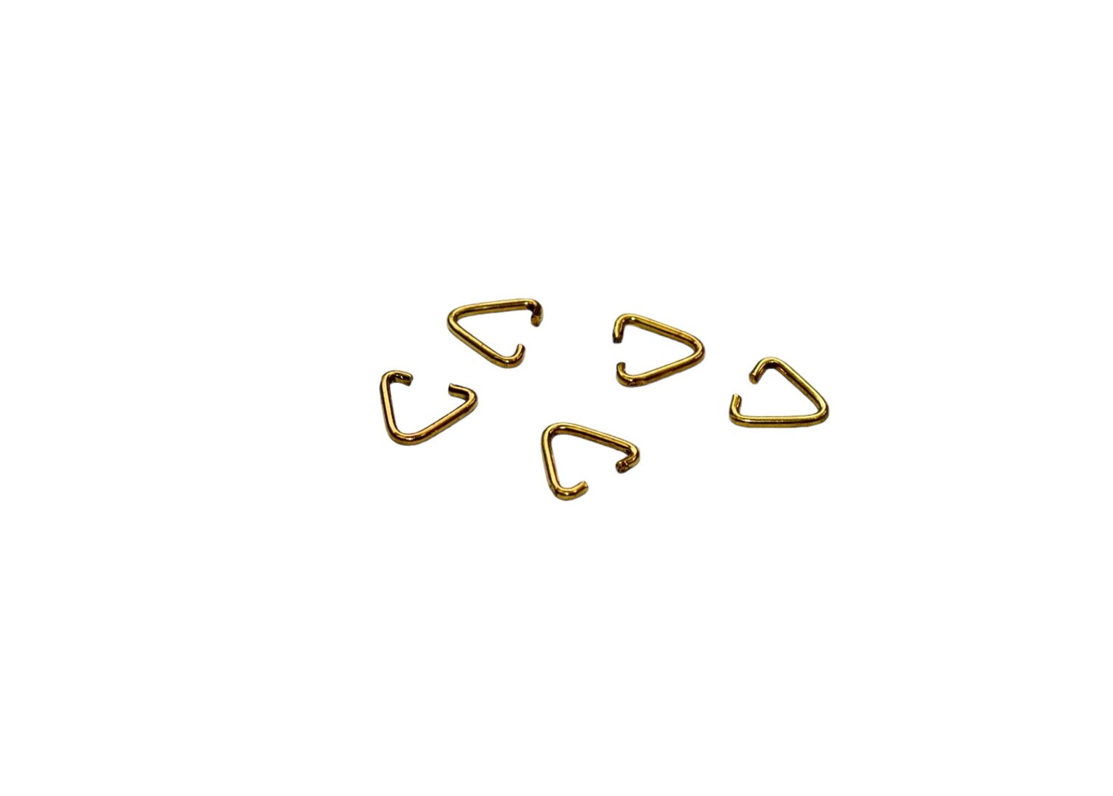 50 Gold Tone 9 Mm Triangle Jump Ring Pinch Bail F123 - Etsy