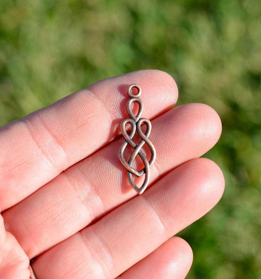 BULK 10 Celtic Knot Copper Tone Drop Charms BC5180 - Etsy