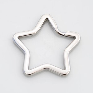 1 Stainless Steel Star Shape Split Key Ring F319 - Etsy