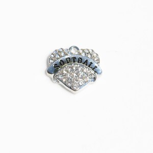 1 Rhinestone Softball Silver Tone Heart Charm SC2915 - Etsy