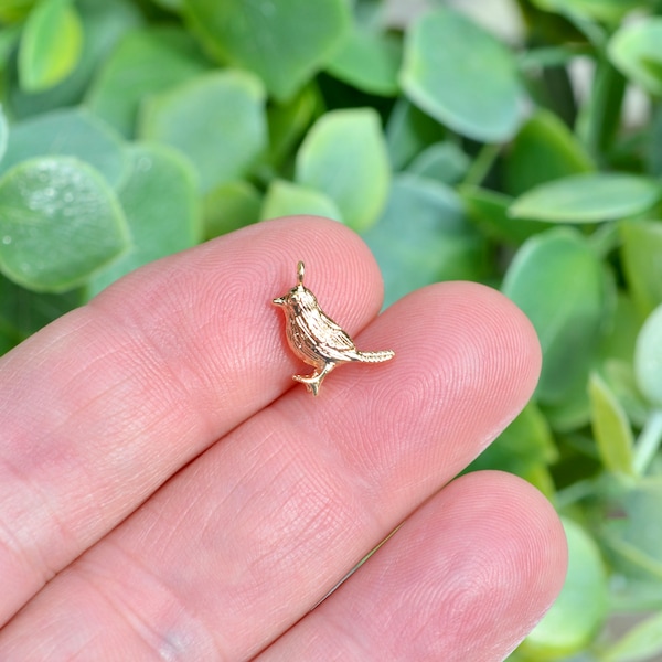 Gold Bird Pendant - Etsy