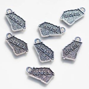 BULK 20 State of Georgia Silver Tone Charms SC5334 - Etsy