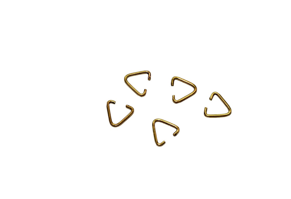 50 Gold Tone 9 Mm Triangle Jump Ring Pinch Bail F123 - Etsy