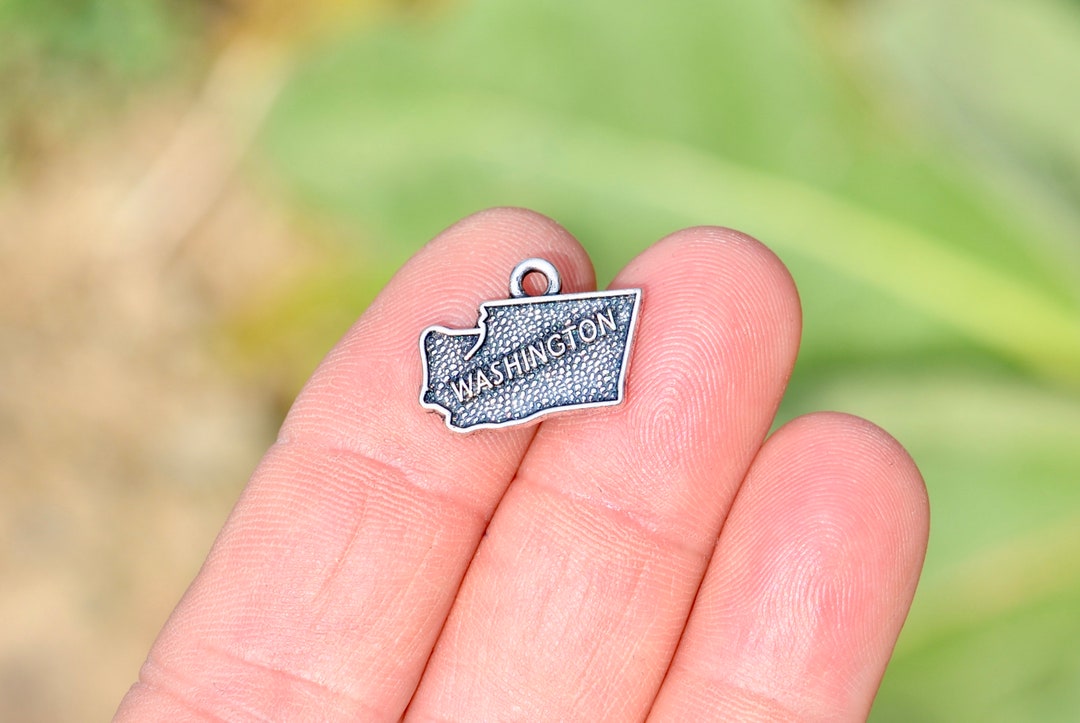 5 State of Washington Silver Tone Charms SC2141 - Etsy
