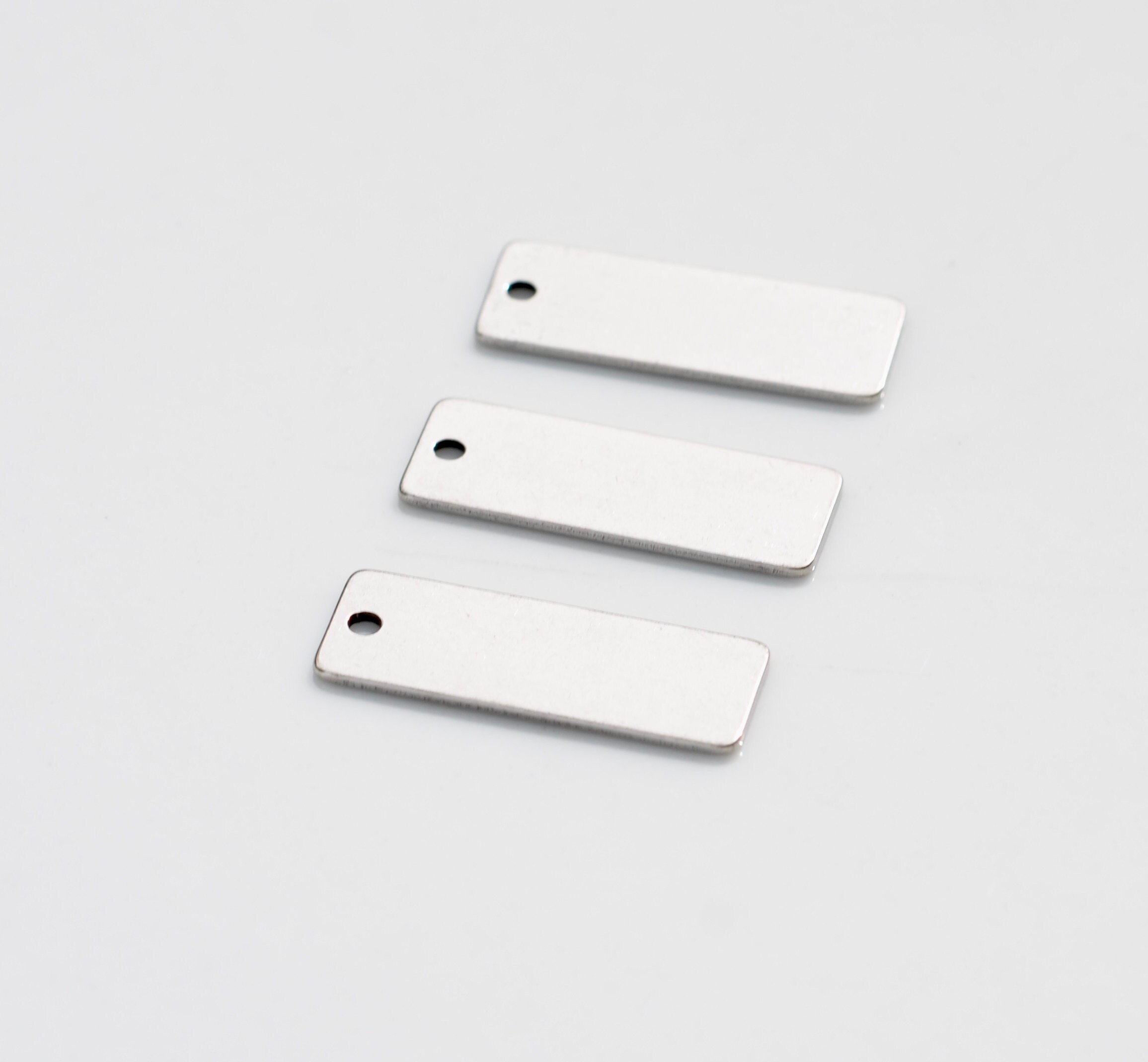 BULK 20 Stainless Steel 25mm Rectangle Blank Charms EB159 - Etsy