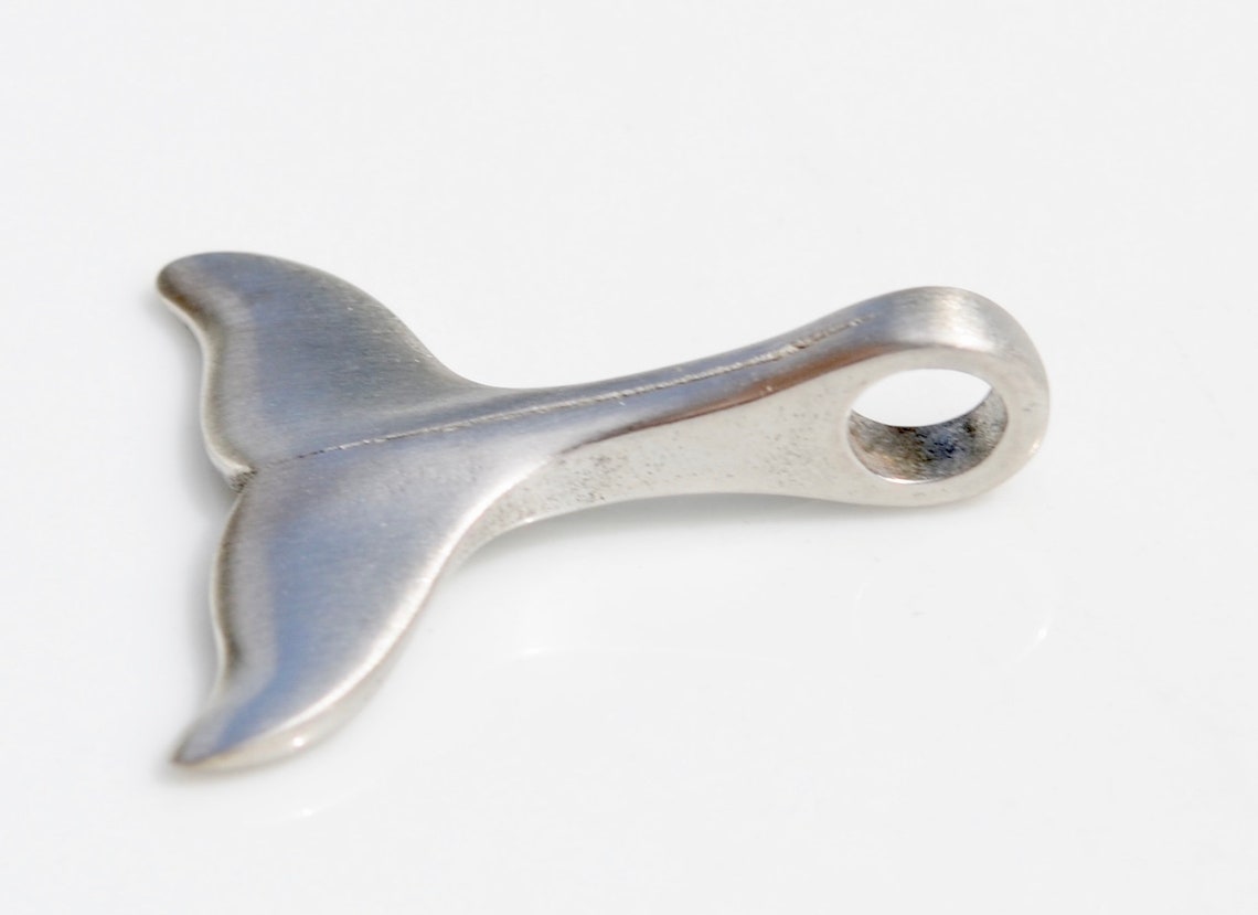1 Whale Tail Fish Tail Stainless Steel Charm SC6743 - Etsy