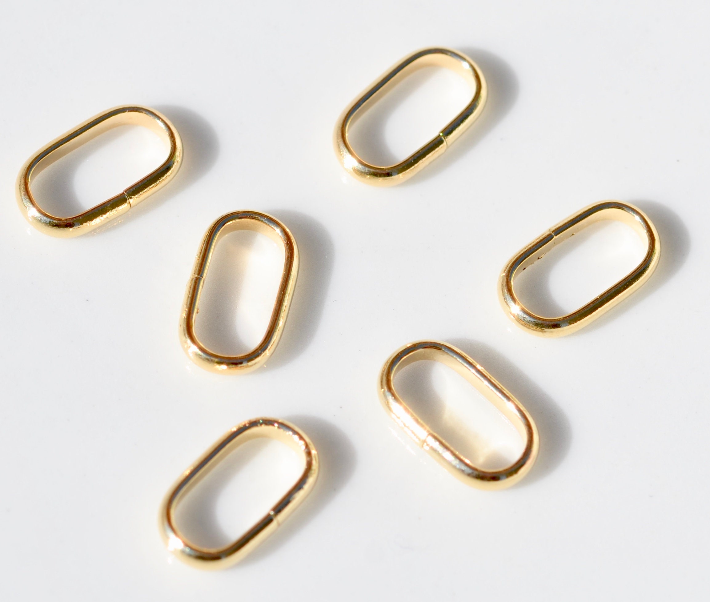 BULK 20 Stainless Steel Gold Tone 12mm Oval Jump Rings F636 | Etsy