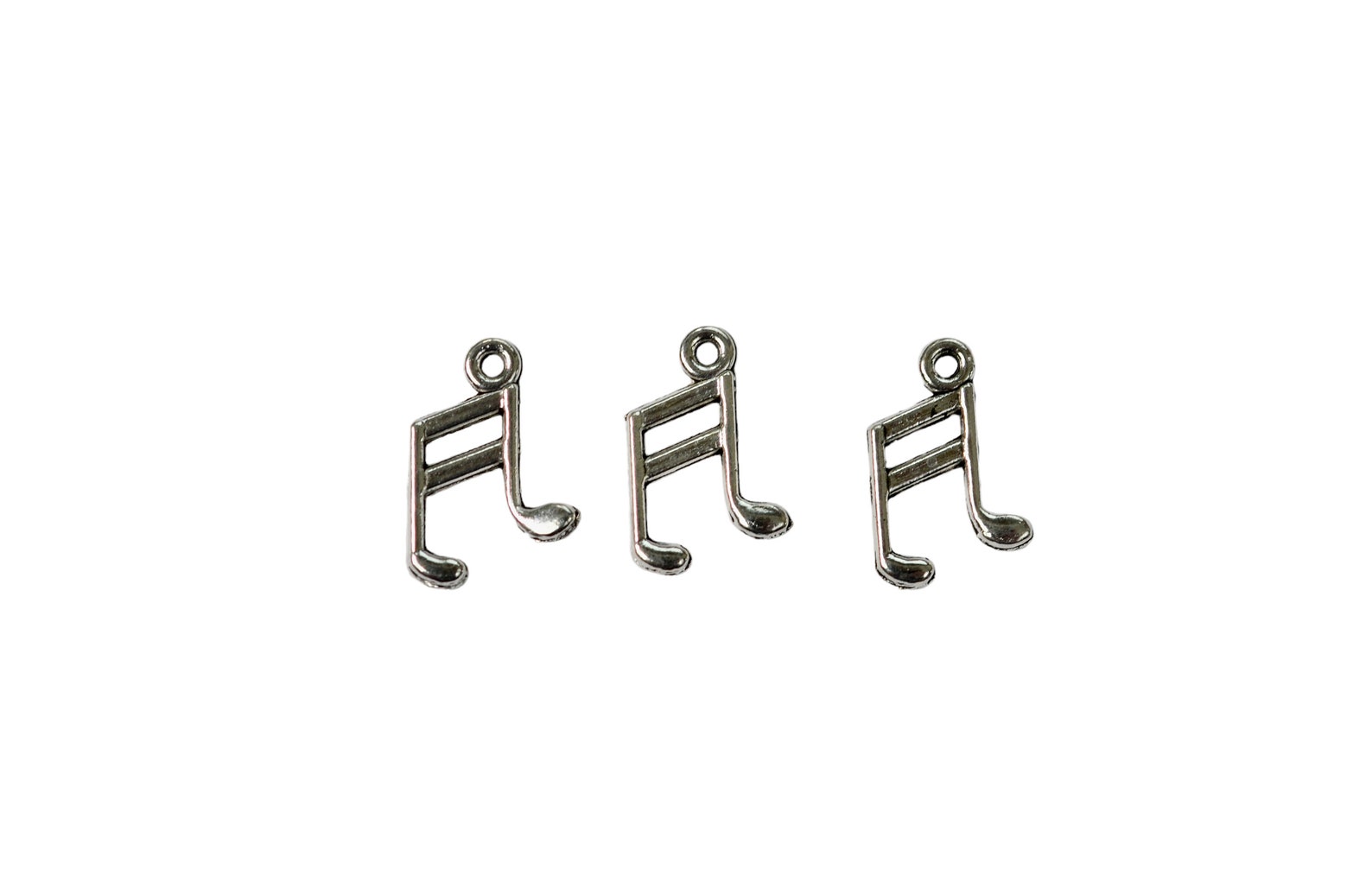 1 Music Note Silver Tone Charm SC4010 - Etsy