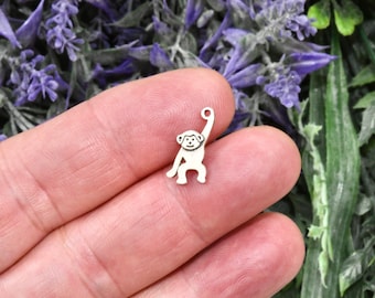 50pcs Monkey Charms Zoo Charms Antique Silver Tone 13x17mm - Etsy