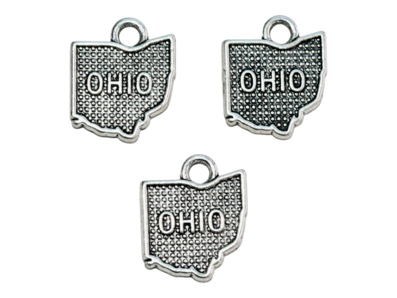 1 State of Ohio Silver Tone Charm SC2976 - Etsy