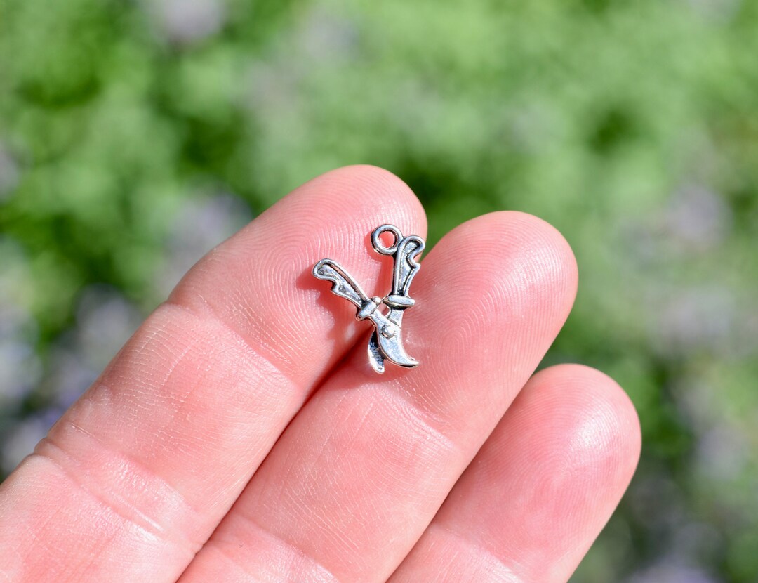 10 Pruning Shear Silver Tone Charms SC1318 - Etsy