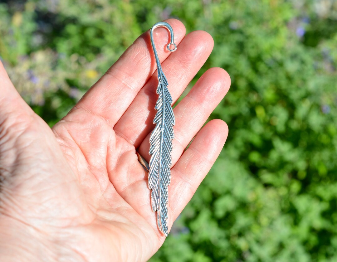 BULK 20 Feather Bookmark Silver Tone Holders F392 - Etsy