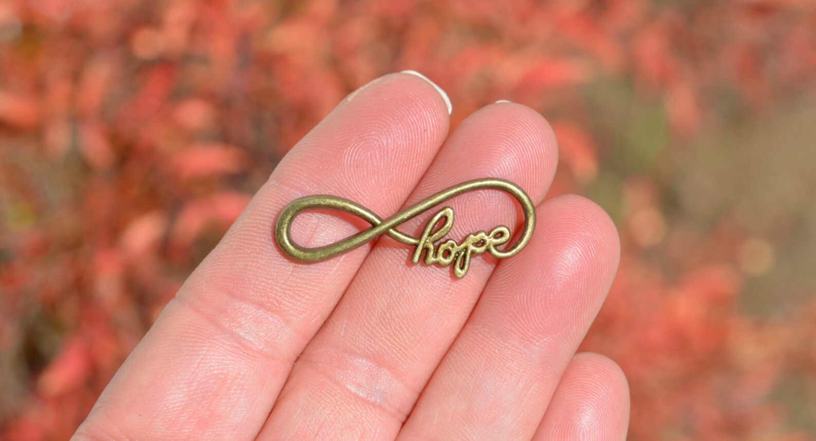 BULK 20 Infinity Hope Bronze Tone Connector Charms BC3576 | Etsy