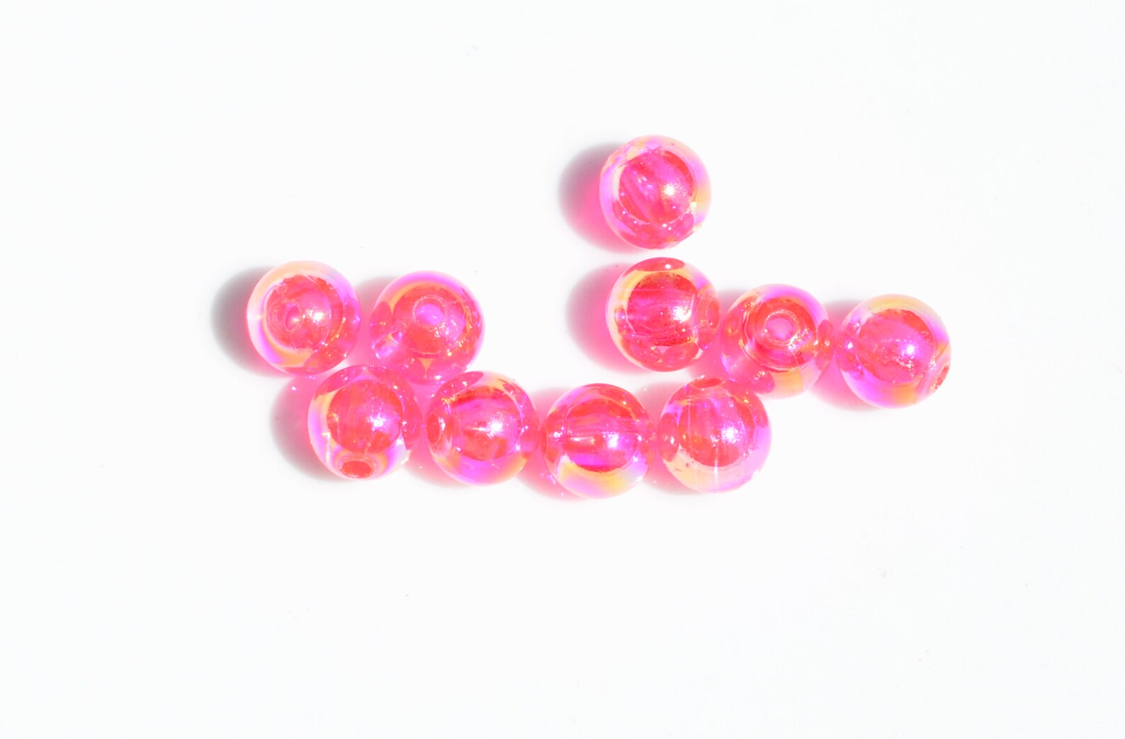 BULK 100 Dark Pink AB Acrylic Round 8mm Beads BD720 - Etsy