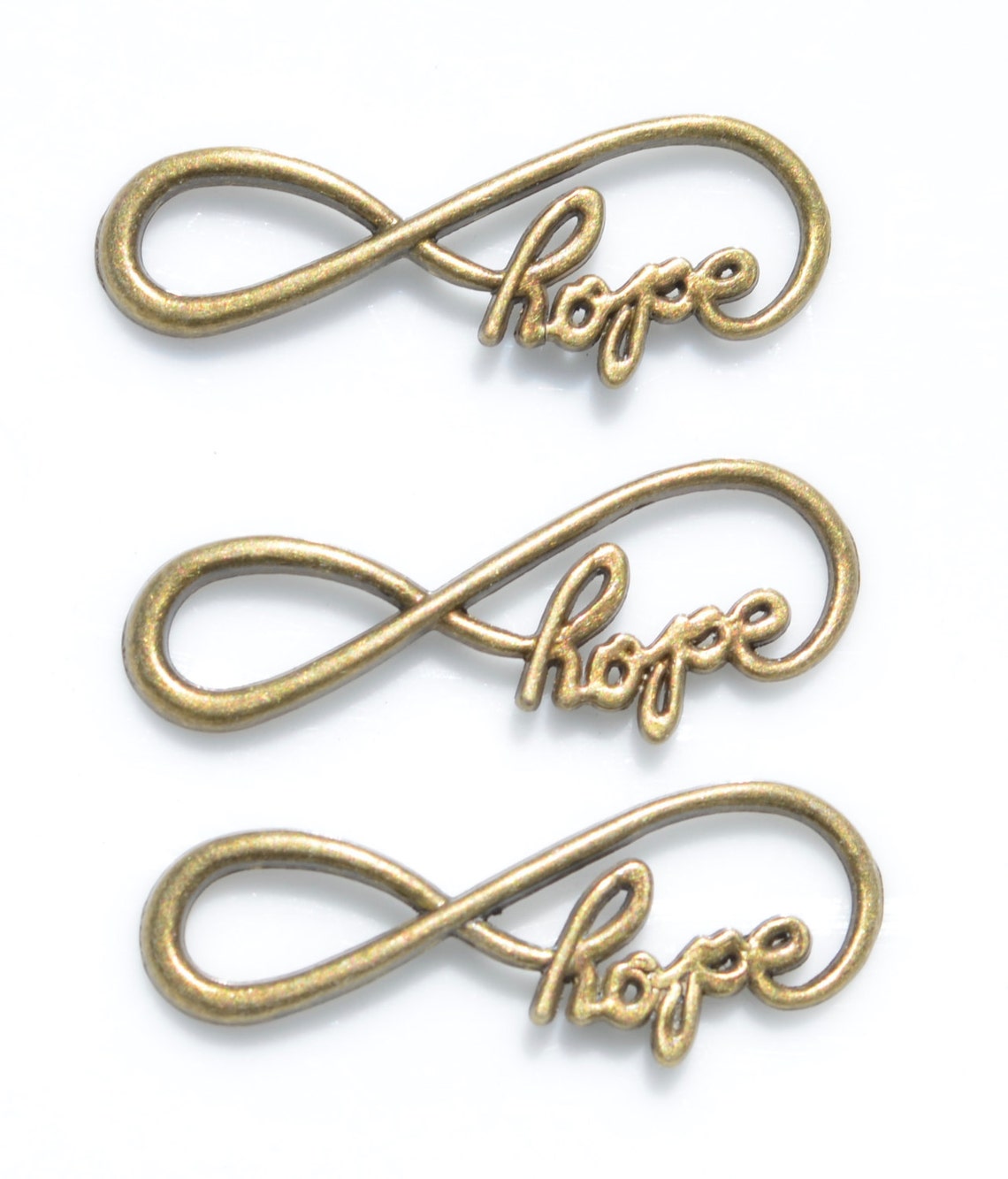 BULK 20 Infinity Hope Bronze Tone Connector Charms BC3576 | Etsy