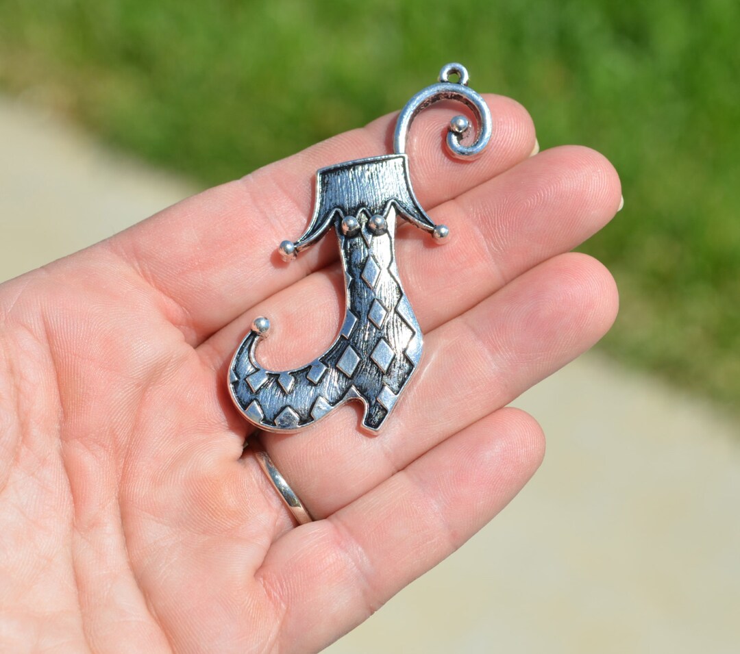 BULK 10 Elf Slipper Silver Tone Charms SC5844 - Etsy