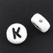 20 White Acrylic Letter K Beads, 7mm Round Alphabet Beads BD736 - Etsy