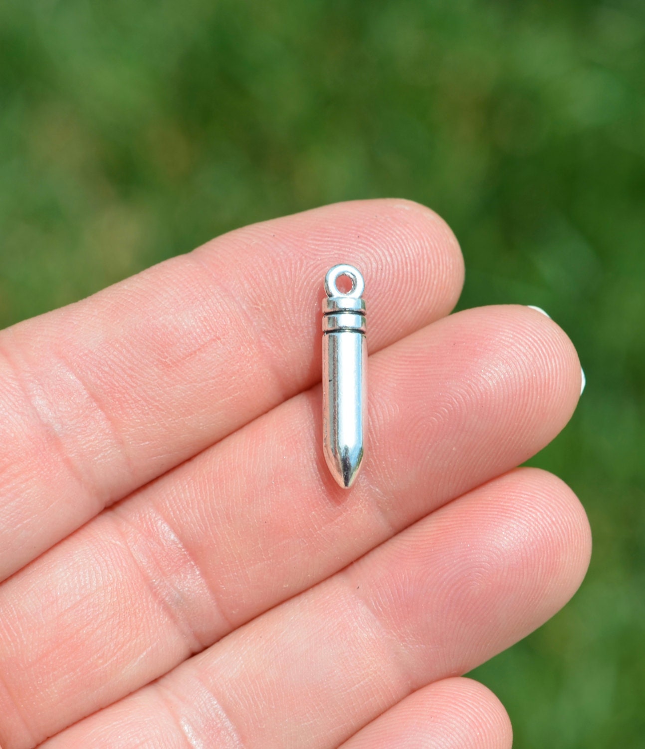 BULK 20 Bullet 3D Silver Tone Charms SC2596 Etsy