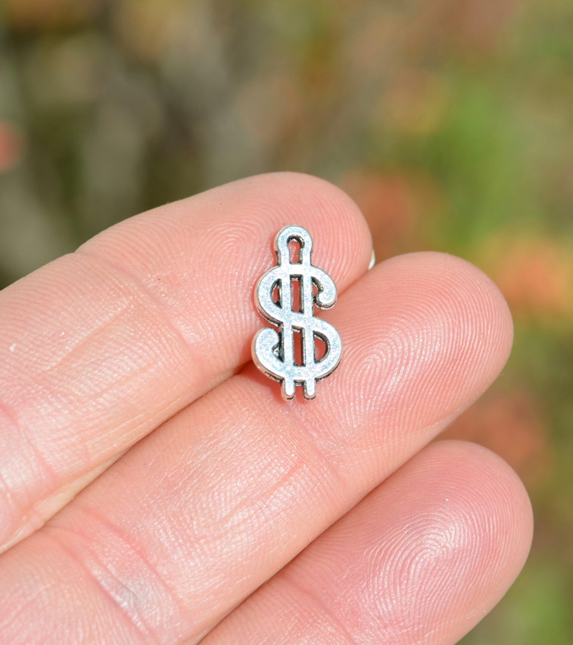 1 Dollar Money Sign Silver Tone Charm SC3342 - Etsy