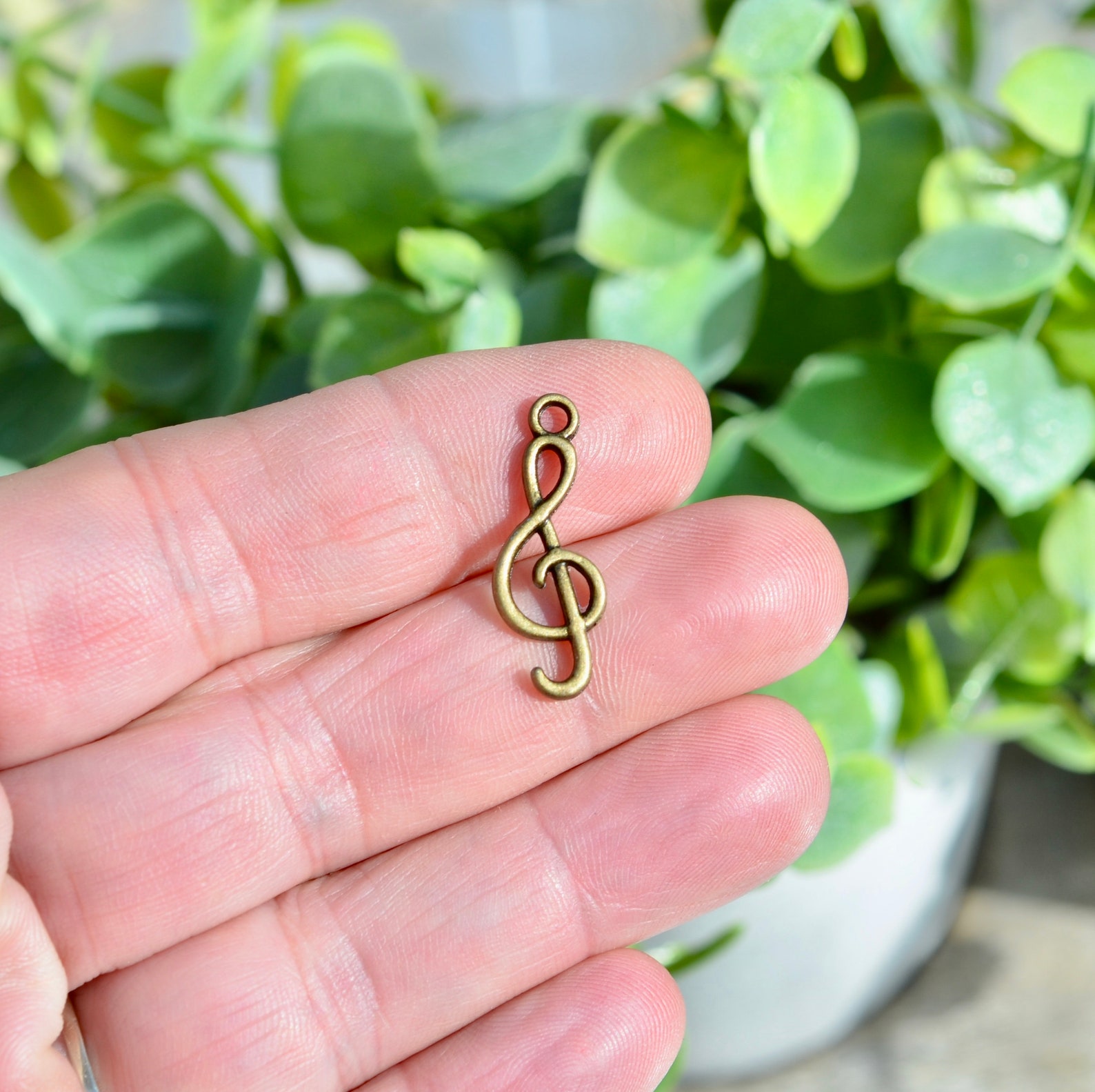 10 Treble Clef Music Bronze Tone Charms BC3372 - Etsy