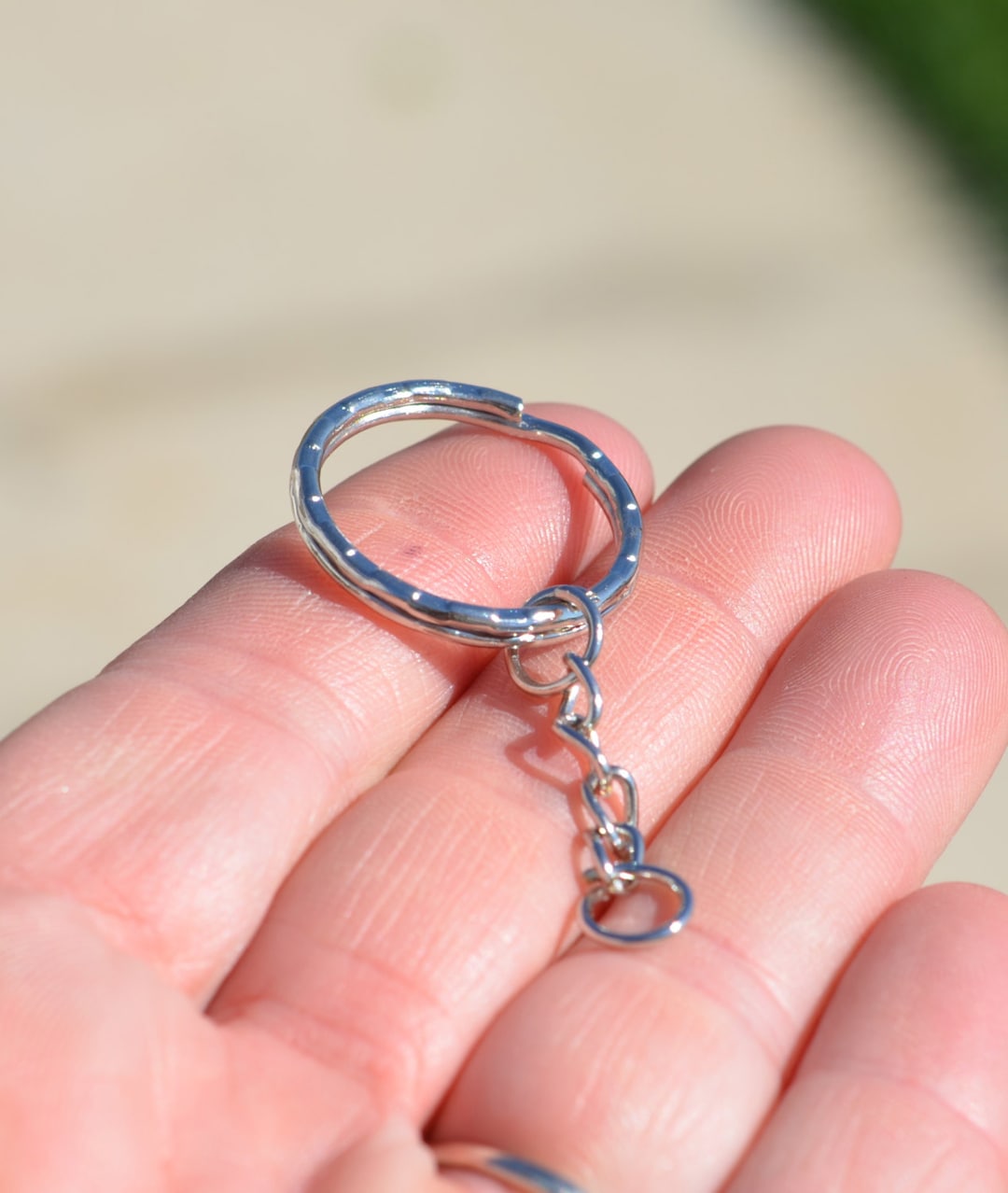 1 Key Ring Holder Silver Tone With Extender Chain F321 - Etsy