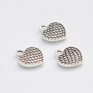 1 Decorative Heart Silver Tone Double Sided Charm SC3243 - Etsy