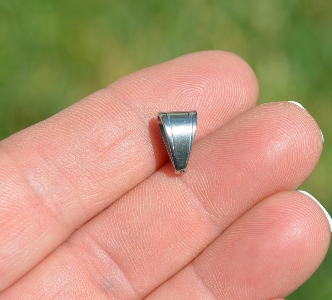 5 Stainless Steel Pinch Clip Bails F174 - Etsy