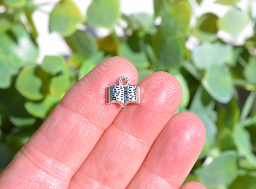 1 Open Book Silver Tone Charm SC1432 - Etsy