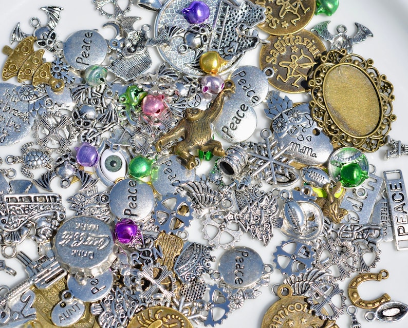 Grab Bag Liquidation Sale of 50 Assorted Charms in Silver - Etsy