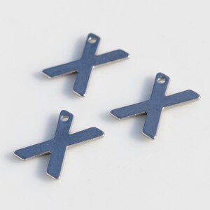 BULK 20 Stainless Steel Letter X Charms SC5073 - Etsy