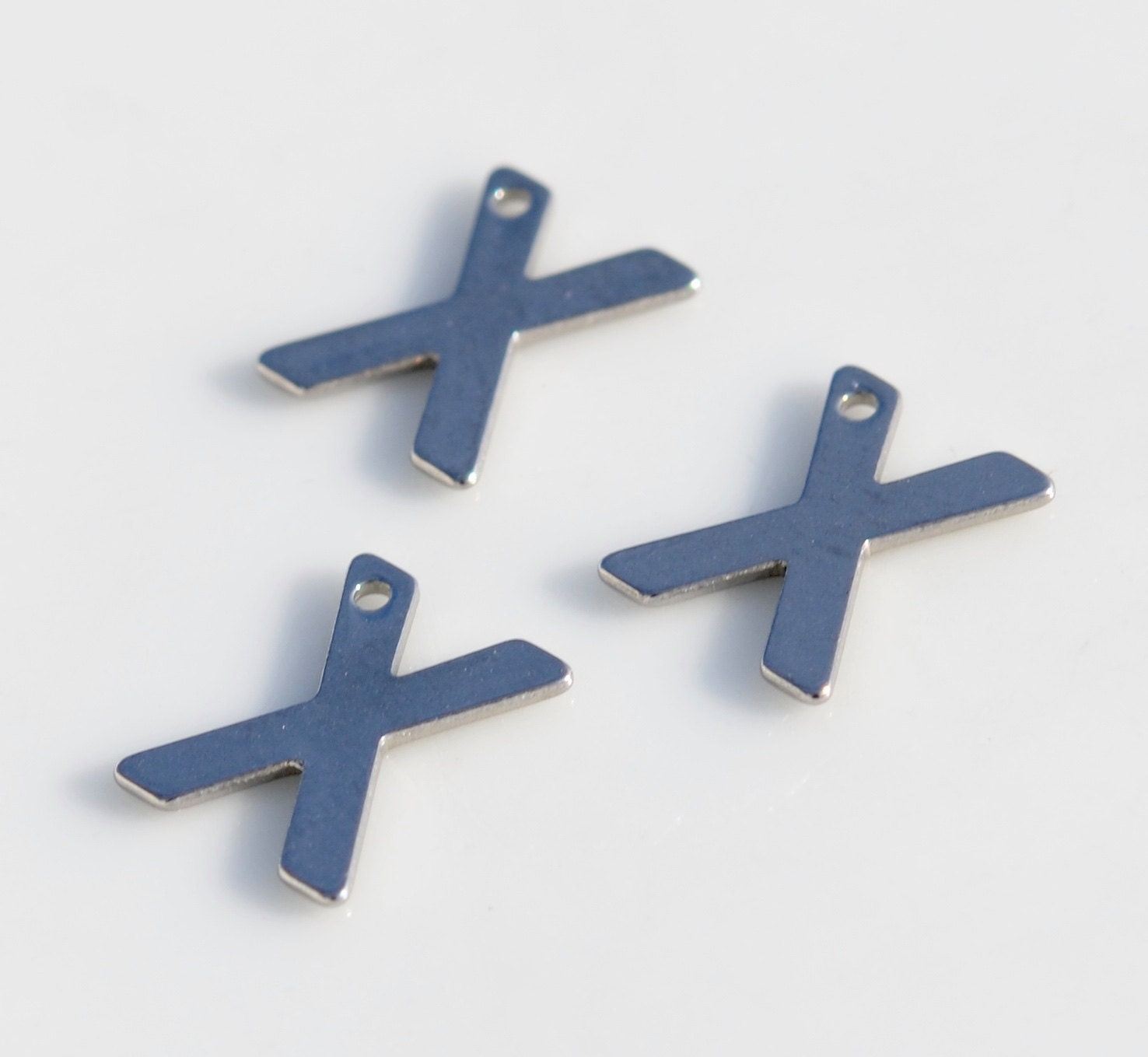 BULK 20 Stainless Steel Letter X Charms SC5073 - Etsy
