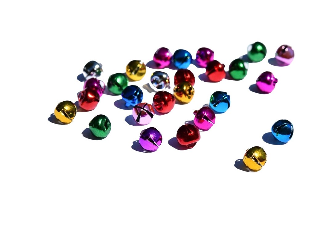 BULK 50 Jingle Bells Small Multi Colored 8mm SC4135 - Etsy