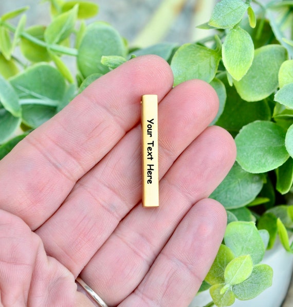 Personalize With Your Text Custom Engraved Gold Plated - Etsy