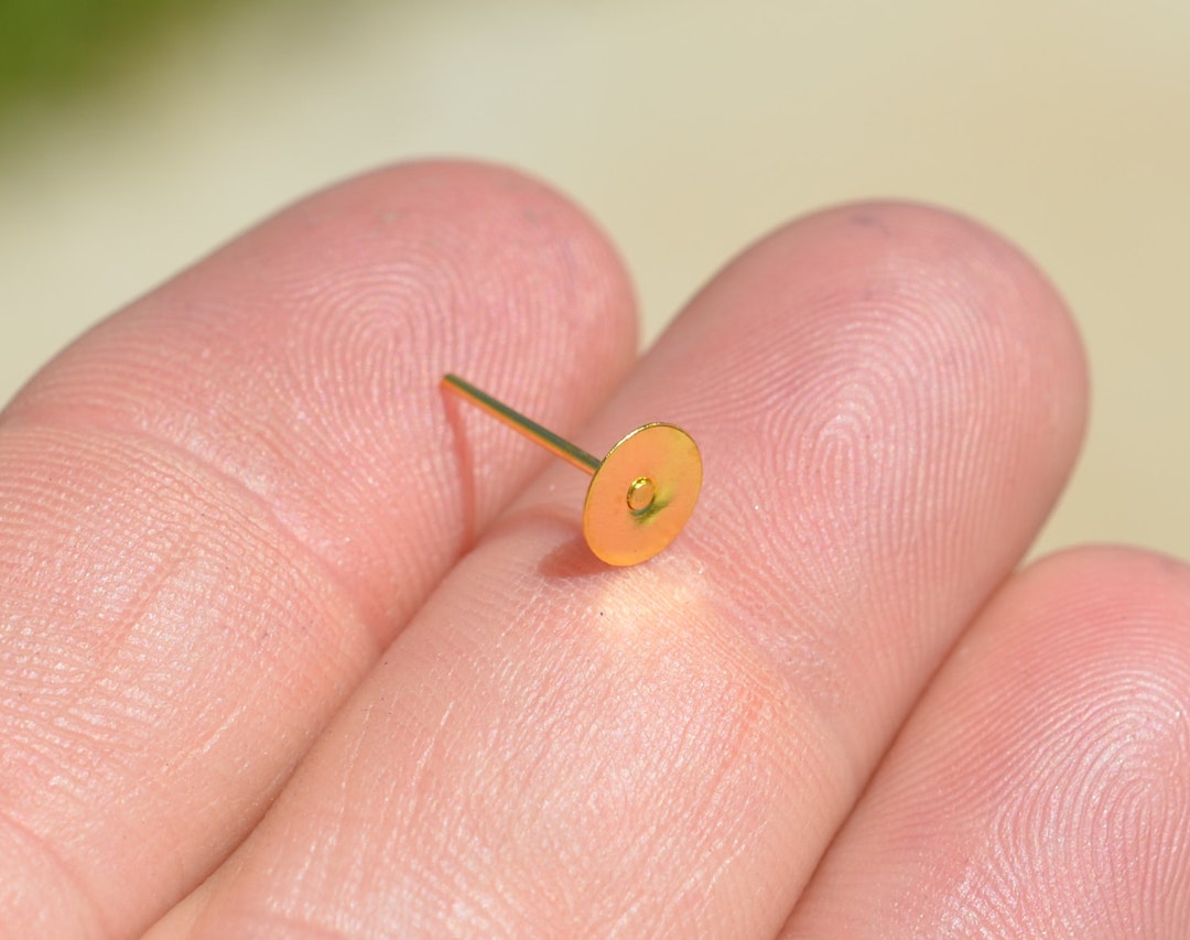 BULK 50 Bright Gold Earring Posts F389 - Etsy