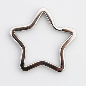 1 Stainless Steel Star Shape Split Key Ring F319 - Etsy