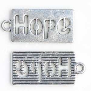 10 HOPE Silver Tone Charms SC1509 - Etsy