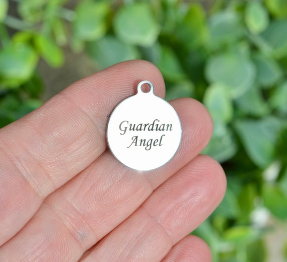 Guardian Angel Custom Laser Engraved Charm CC302 - Etsy