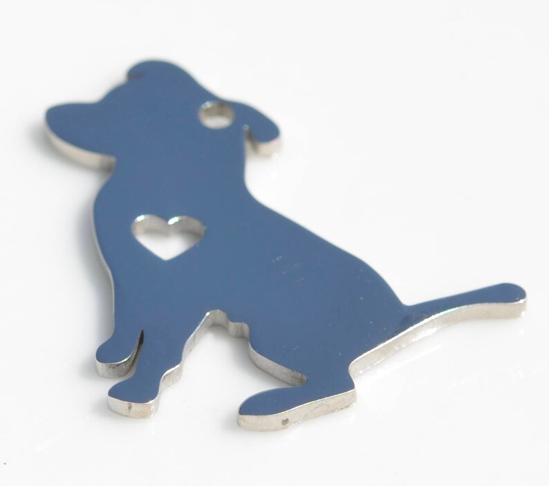 1 Stainless Steel Dog Charm EB93 - Etsy