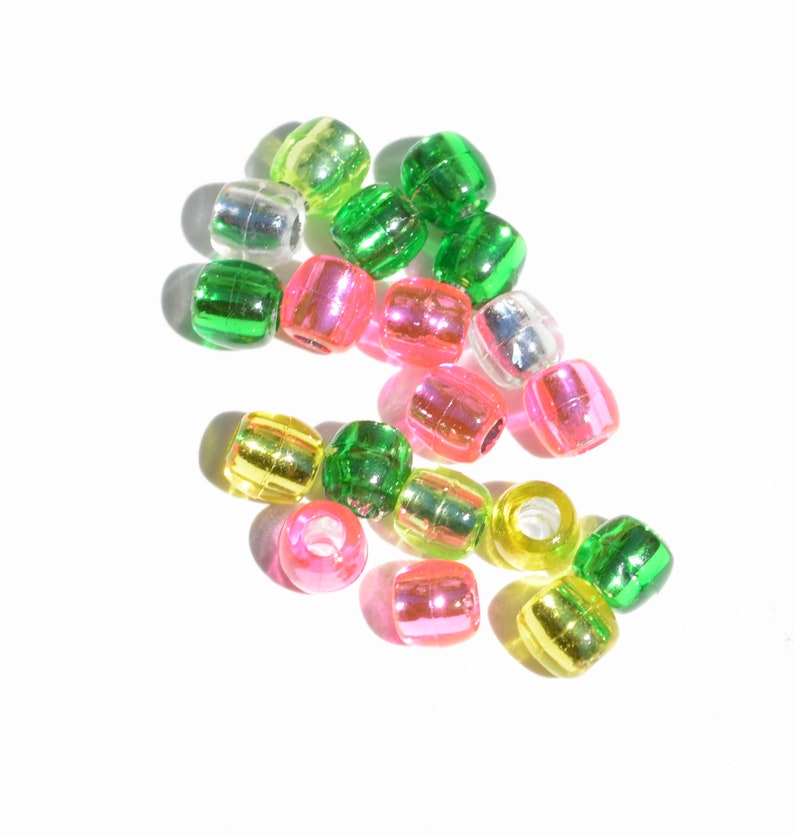 BULK 100 Multi Colored Acrylic Cylinder Beads, 7mm, BD1074 - Etsy
