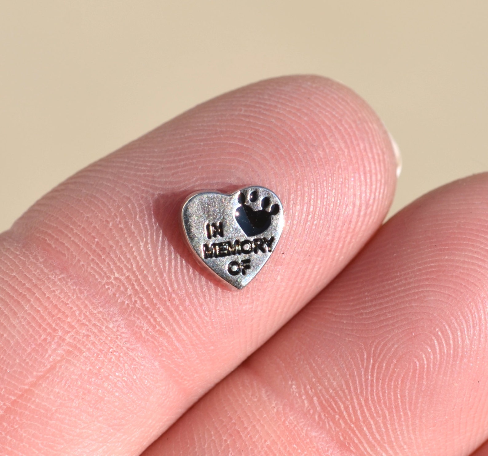 1 Memory Locket in Memory of Heart Charm FL301 - Etsy