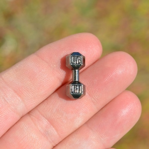 10 Gunmetal Barbell Beads BD617 - Etsy
