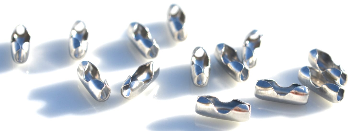 15 Stainless Steel Ball Chain Connectors 2.4mm F401 - Etsy