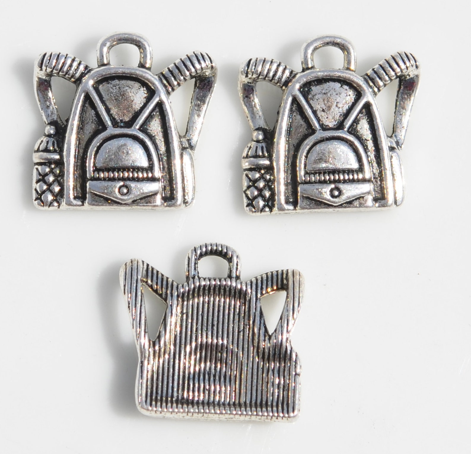 1 School Backpack Silver Tone Charm SC2185 - Etsy