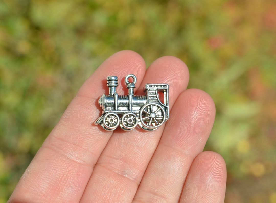 1 Train Silver Tone Charm SC3972 - Etsy