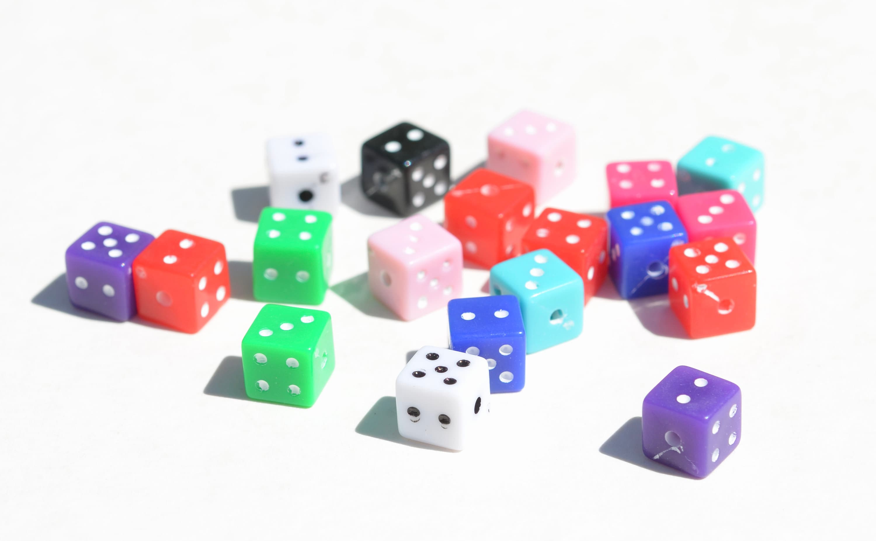 10 Multi Colored 8mm Square Dice Beads BD1070 | Etsy