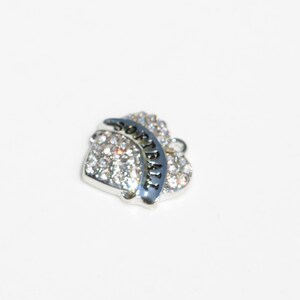 1 Rhinestone Softball Silver Tone Heart Charm SC2915 - Etsy
