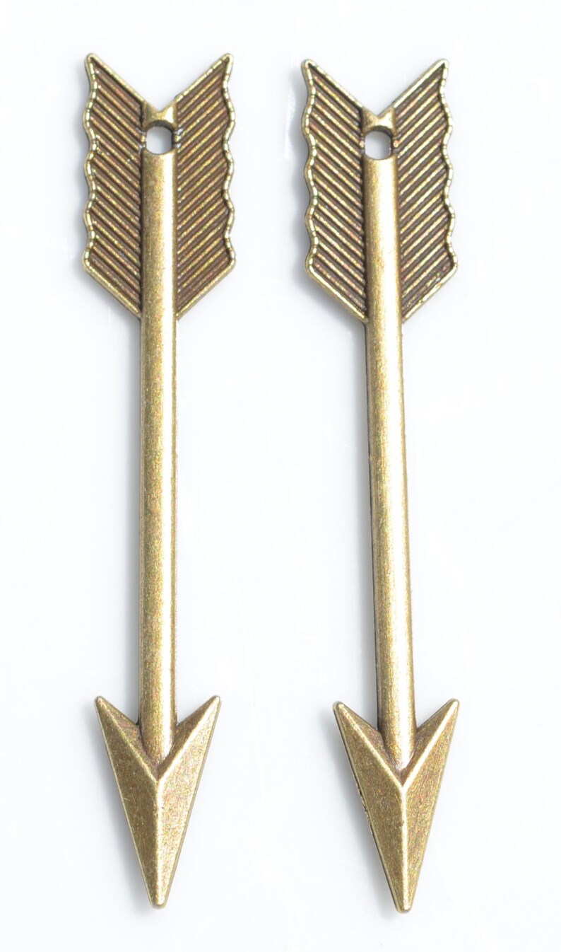 BULK 20 Arrow Bronze Tone Pendants BC6832 - Etsy