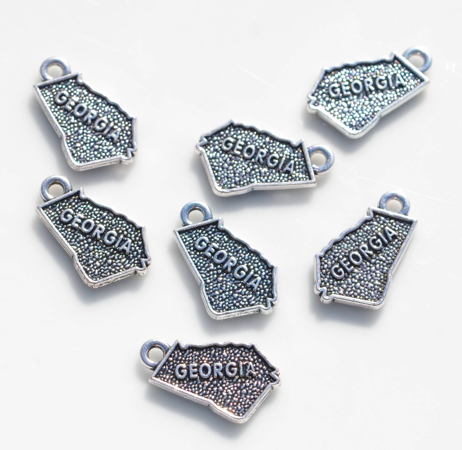 BULK 20 State of Georgia Silver Tone Charms SC5334 - Etsy