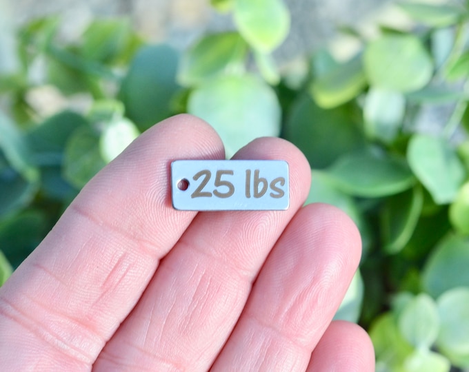 25 Lbs Weight Watcher Custom Laser Engraved Stainless Steel Rectangle ...